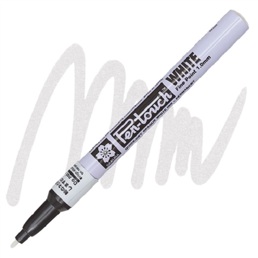 Markers - Pentouch White Permanent Marker 1mm | CopyQuick