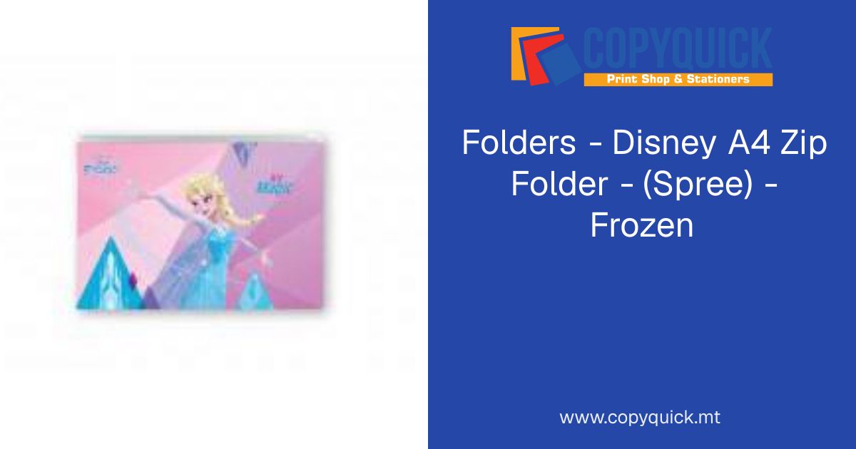 Folders - Disney A4 Zip Folder - (Spree) - Frozen | CopyQuick