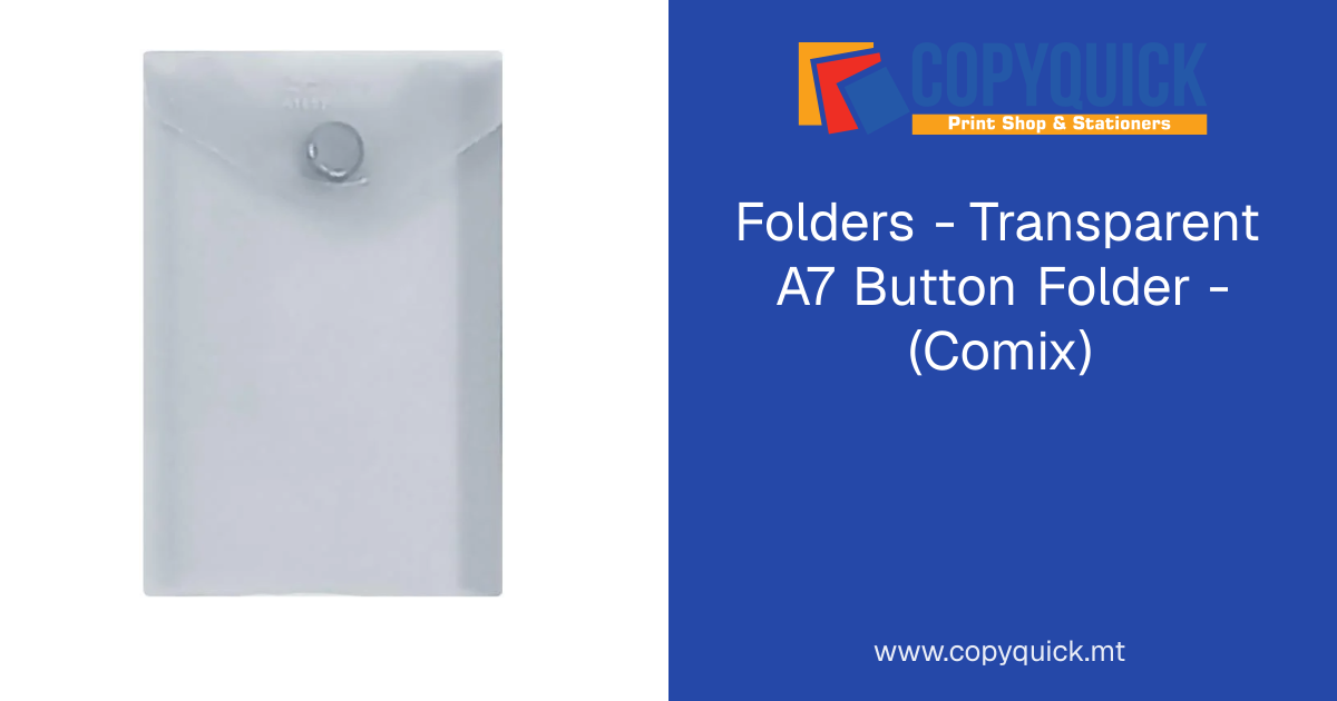 Folders - Transparent A7 Button Folder - (Comix) | CopyQuick