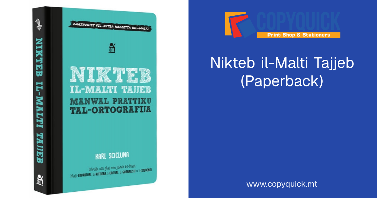 Nikteb il-Malti Tajjeb (Paperback) | CopyQuick